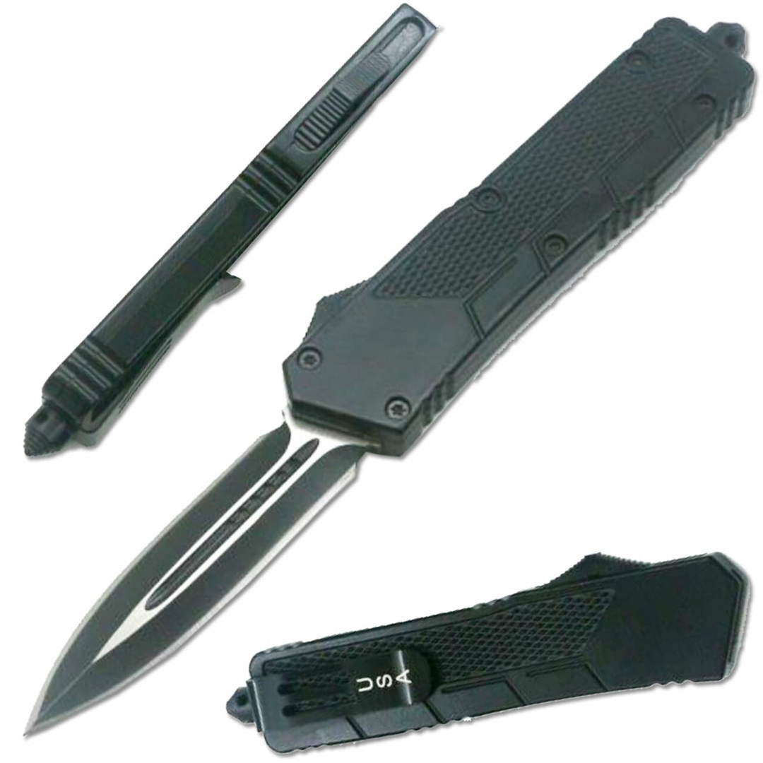 Ohio Knife and Tool: LOTF201SP - Full Size Black OTF Spear Pt with ...